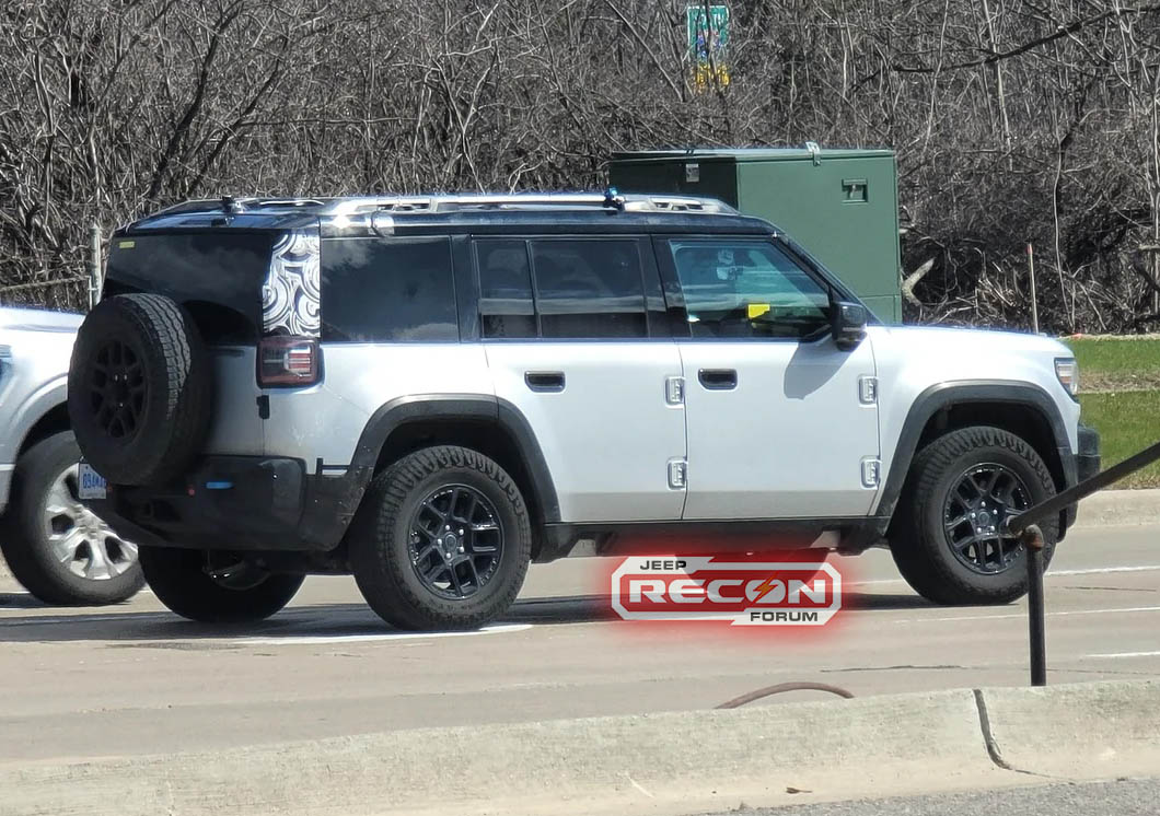 Silver 2026 Jeep Recon black roof EV spotted (size comparison vs. Dodge ...